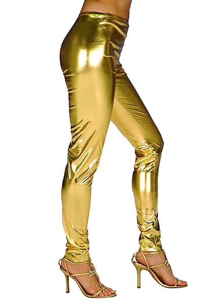 Leggings Gold Metallic
