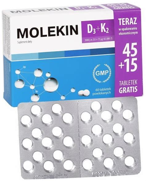 Molekin D3 K2 X 45 Tabl 15 Tabl Powlekanych GRATIS Cena