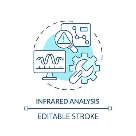 2d Blue Thin Linear Icon Infrared Analysis Concept Stock Vector