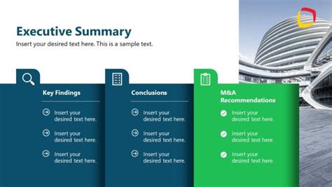 Executive Summary PowerPoint Slide Due Diligence Template SlideModel