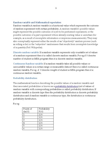 Random Variable 2 Pdf Probability Distribution Normal Distribution