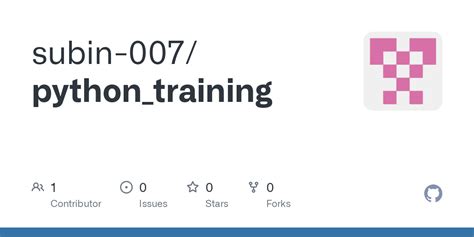 Github Subin Python Training