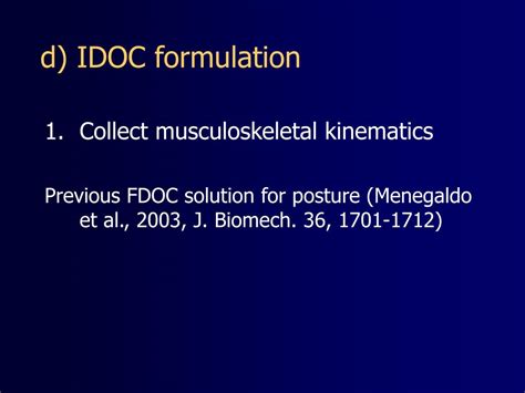 Ppt The Inverse Dynamics Optimal Control Method To Estimate Muscle Forces In Musculoskeletal