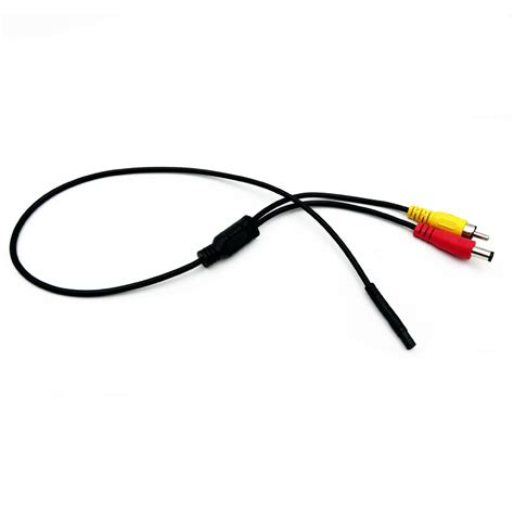 Car Rca Cvbs Male To 4 Pin Female Conversion Cable For Rear View Mirror