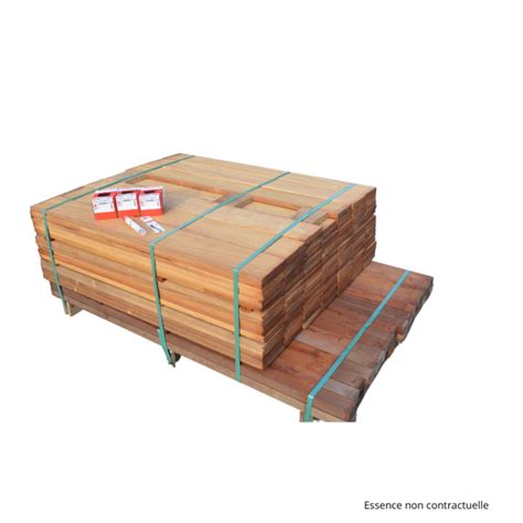 Kit Terrasse Complet Muiracatiara Tiger Wood Ep21 Mm X L145 Mm