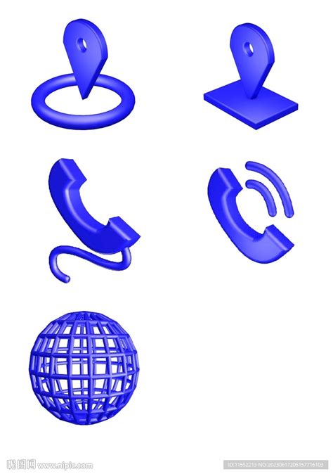 名片图标 3d设计图 3d作品 3d设计 设计图库 昵图网