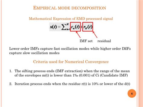 PPT Empirical Mode Decomposition Based Technique Applied In Experimental Biosignals PowerPoint