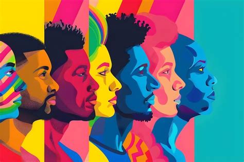 Colorful Pop Art Banner Showcasing The Diversity Within The Lgbt