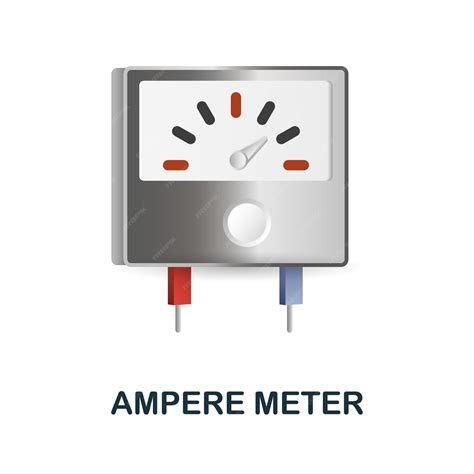 Premium Vector Ampere Meter Icon 3d Illustration From Construction Instruments Collection