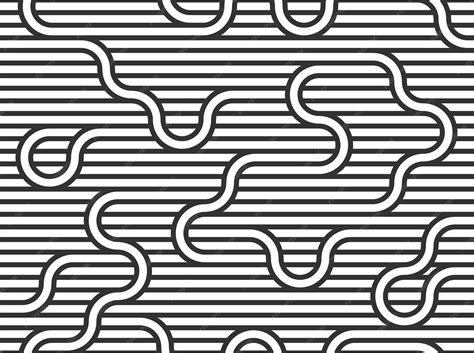 Premium Vector Linear Seamless Background With Twisted Lines Vector Abstract Geometric