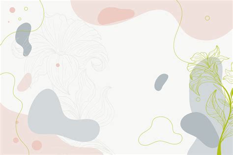Minimalist Abstract Background Watercolor Art Botanical Line Art