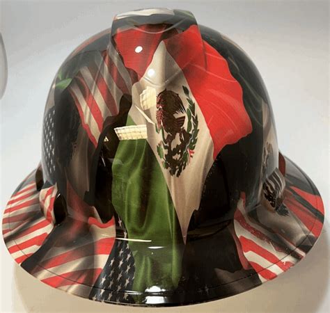 Full Brim Hydro Dipped Patriotic Customizable Hardhats The Hard Hat Shop