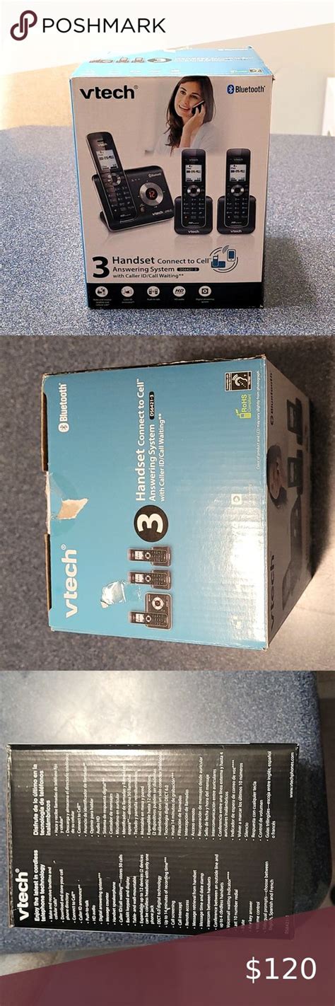 Vtech 3 Handset Connect To Cell And Dect 60 Cordless Headset Handset