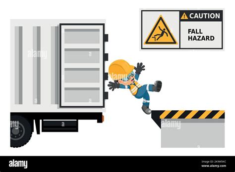 Danger Of Falling At Different Levels In Loading Docks Fall Hazard