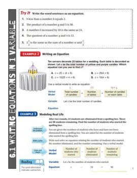 Ch 6 Equations Notes And Homework By WEILdlife TPT