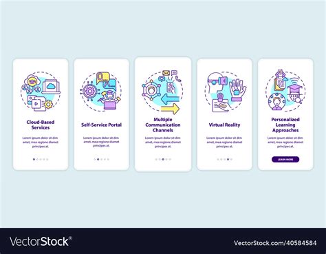 Digitalization Of Education Onboarding Mobile App Vector Image