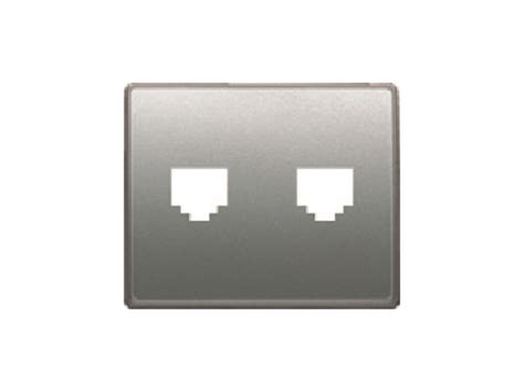 Mega Double Telephone Socket Cover 8 Way Rj 45 Aluminum Fusion Bjc