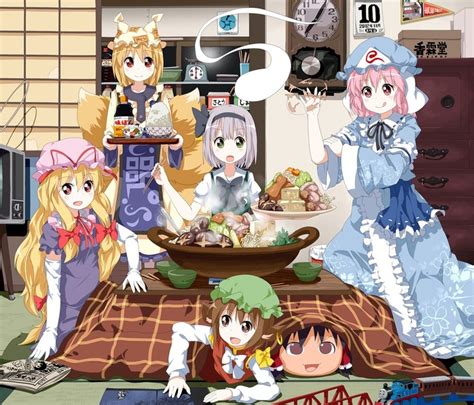 Nabe Party Yukari Ran Chen Youmu Yuyuko Yukkuri Anime