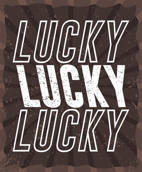 Concepto De Cartel De Tipograf A Afortunada Vector Premium