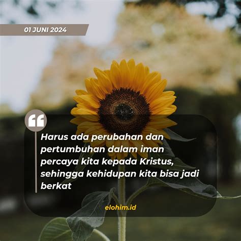 PERUBAHAN DALAM PERTUMBUHAN IMAN Elohim Ministry