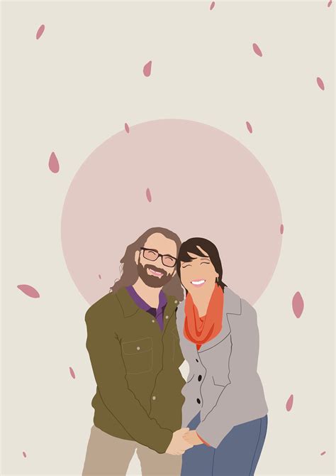 Custom Couple Portrait Wedding Original Idea Digital Etsy