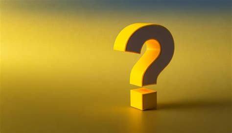 Premium Photo Question Mark On Yellow Background 3d Rendering Faq And
