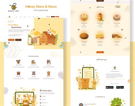 Honey Bee Store Ui Ux E Commerce Design On Behance