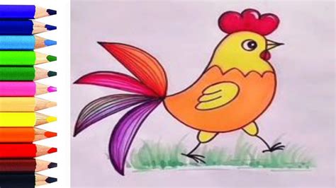 How To Draw Hen Step By Step How To Draw Hen Picture Youtube