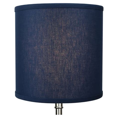 Navy Blue Drum Lamp Shade Spider Attachment Set Of 2 Salvage