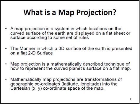 Solution Map Projections Studypool