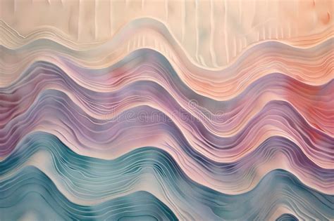 Gentle Wave Patterns In Pastel Colors Creating A Sense Of Calm And Wellness Stock Illustration