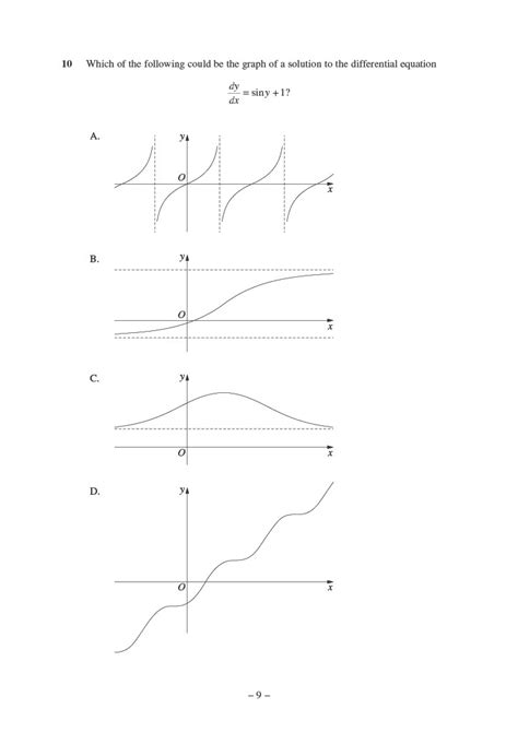 Examples Counterexamples Differential Equation Multiple Choice