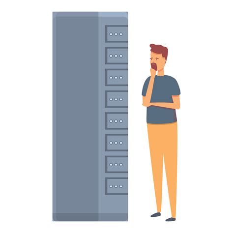Server Repair Icon Cartoon Vector Computer System 14316471 Vector Art