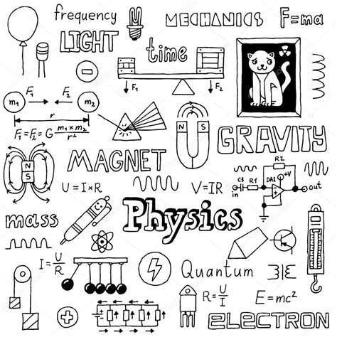 Download Royalty Free Physics Doodles Hand Drawn Illustration Stock