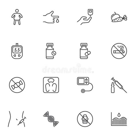 Insulin Pen Line Icon Stock Vector Illustration Of Sign 210170253