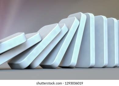 Domino Effect Action D Rendering Stock Illustration Shutterstock