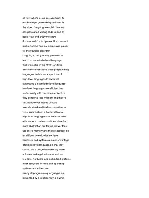 English Auto Generated C Programming Pdf Integer Computer
