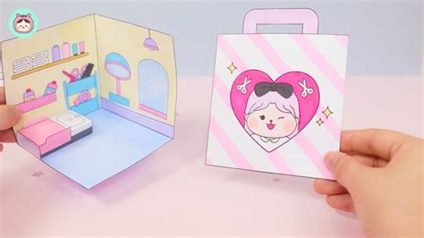 종이인형 미니 미용실 만들기 Diy Mini Hair Salon 무료 도안 네이버 블로그