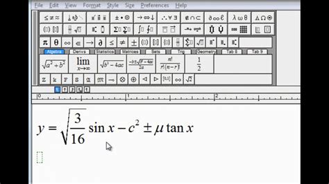 Using Mathtype To Make A Mathematical Formula Youtube