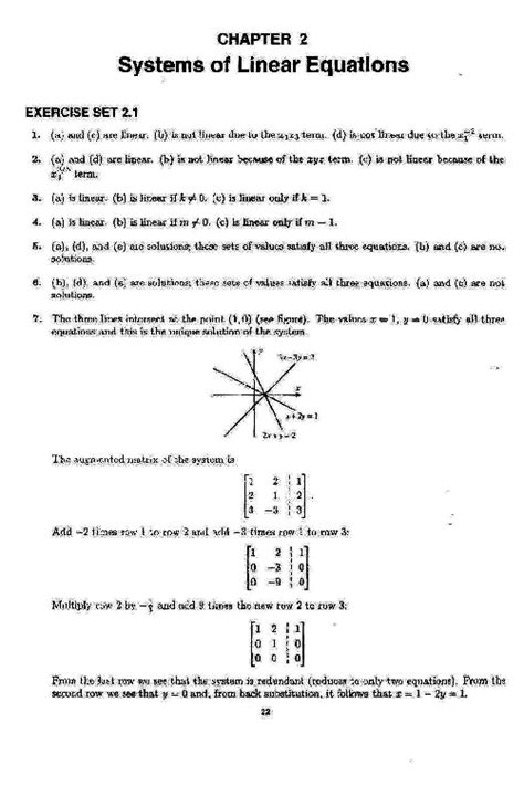 Pdf Systems Of Linear Equations Exercise Set 21 성준 윤