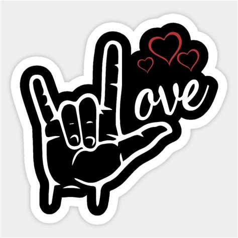 Asl I Love You Hand Heart American Sign Language Valentines Day