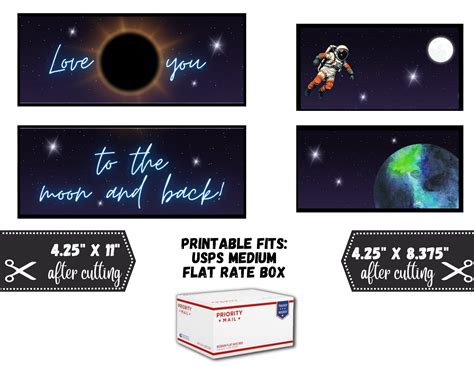 Eclipse Care Package Instant Download Printable College Box Flaps Shipping Military