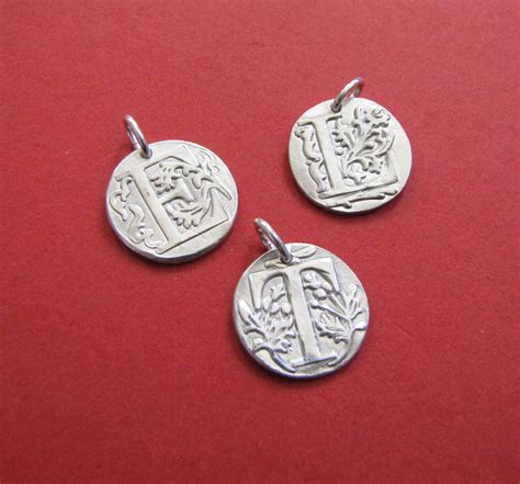 Silver Initial Necklace Custom Monogram Necklace Initial Etsy