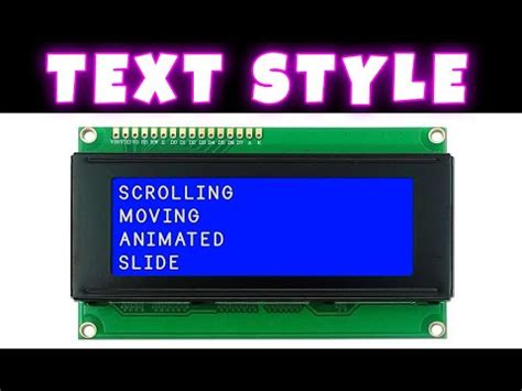 Differents Types Text Style Arduino 20x4 I2C Lcd Display || Scrolling, Blinking, Simple Text ...