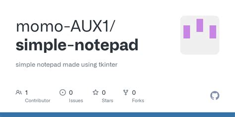 Github Momo Aux1simple Notepad Simple Notepad Made Using Tkinter