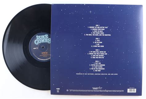 Luke Combs Signed Gettin Old Vinyl Record Album Cover Jsa