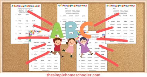 Free Alphabetizing Worksheets Abc Order Made Easy The Simple Homeschooler