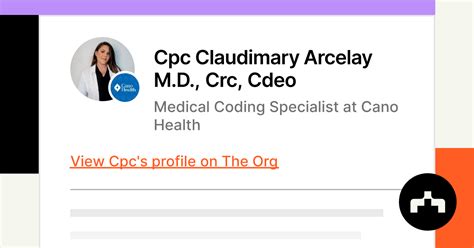 Cpc Claudimary Arcelay Md Crc Cdeo Medical Coding Specialist At