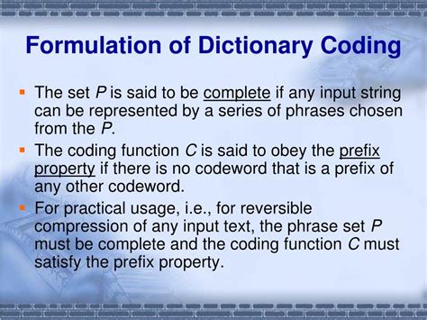 Ppt Chapter 5 Dictionary Coding Powerpoint Presentation Free