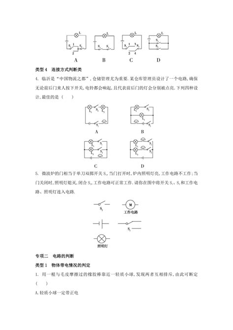 人教版物理九年级全一册 第十五章 电流和电路 专项训练（含解析） 21世纪教育网